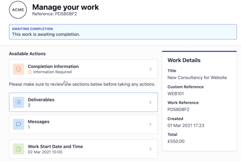 How to Complete Work