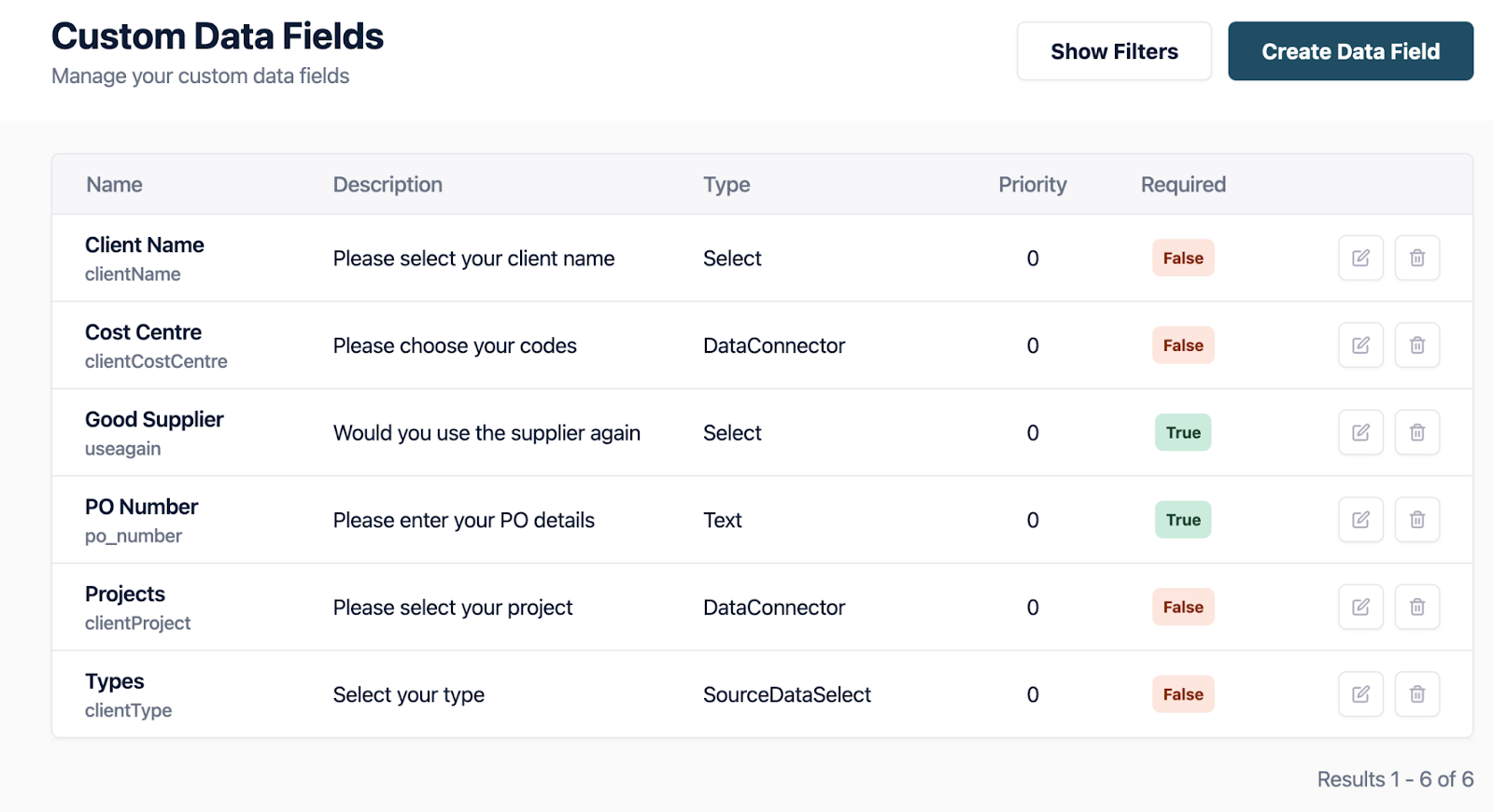 How to add custom data fields to virtual card evidence.
